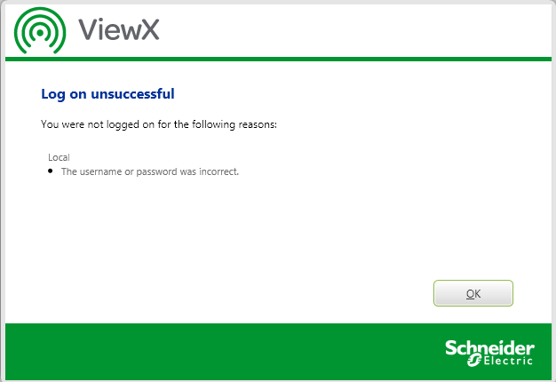 ViewX and WebX Clients Guide - Log On to ViewX (ViewX Client)